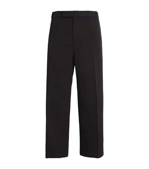 Thom Browne Cotton Straight Trousers - Black
