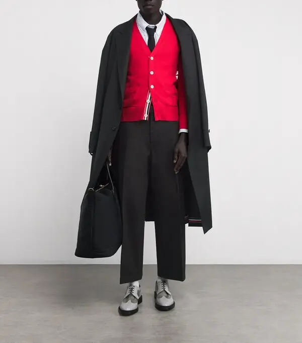 Thom Browne Cotton Straight Trousers - Black
