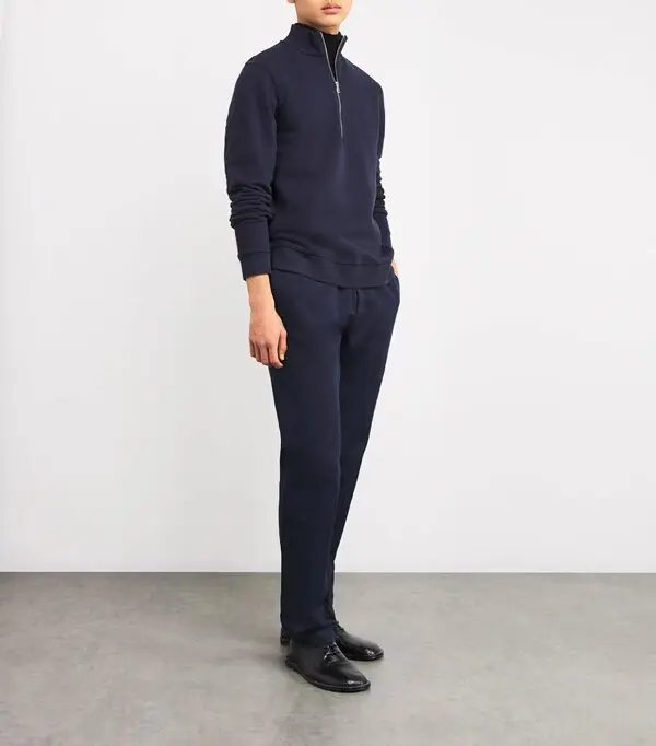Sunspel Cotton Half-zip Sweatshirt