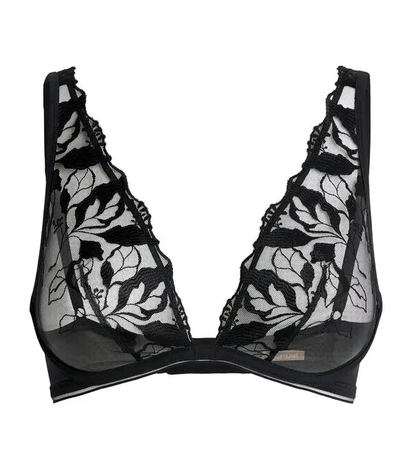 Maison Lejaby Lace Underwired Triangle Bra - Black