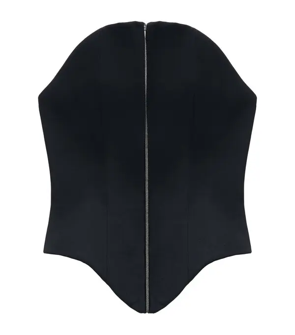 Alexander McQueen Wool Corset Top - Black