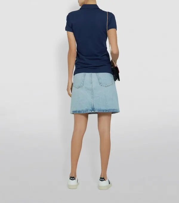 Polo Ralph Lauren Julie Stretch-cotton Polo Shirt - Navy