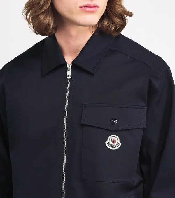 Moncler Stretch-cotton Collared Jacket