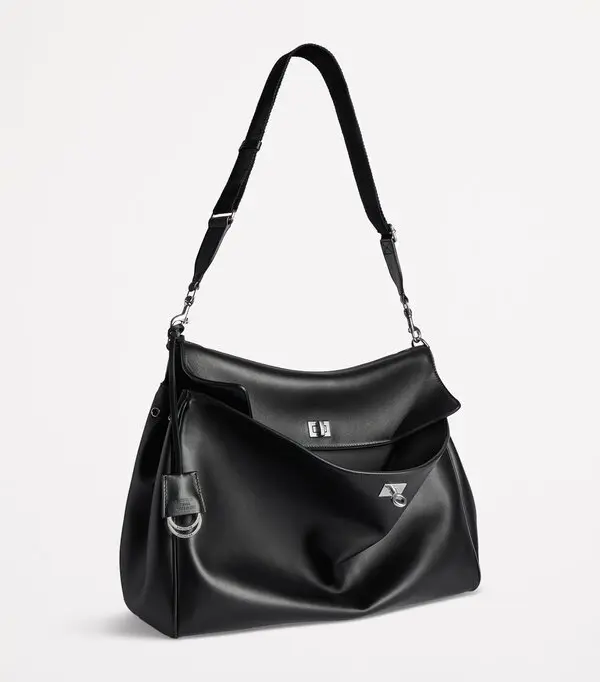 Balenciaga Calfskin Messenger Bag - Black