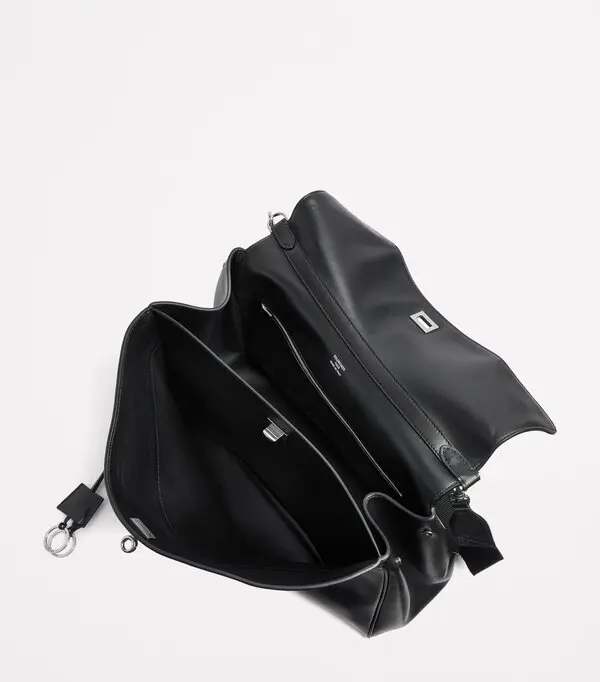 Balenciaga Calfskin Messenger Bag - Black