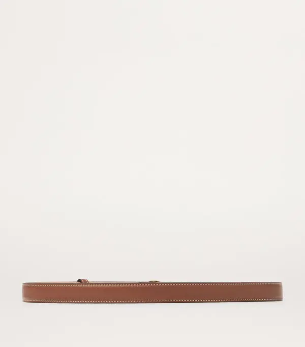 JIMMY CHOO Leather Diamond Belt - Brown