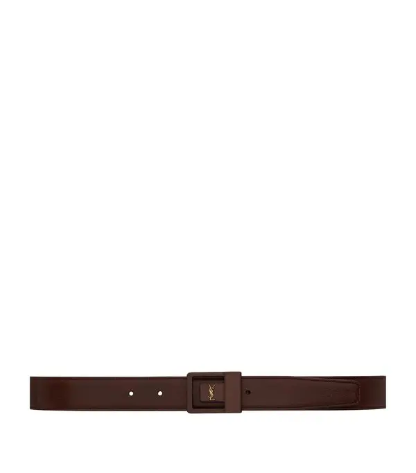 Saint Laurent Calfskin La 66 Belt - Pink