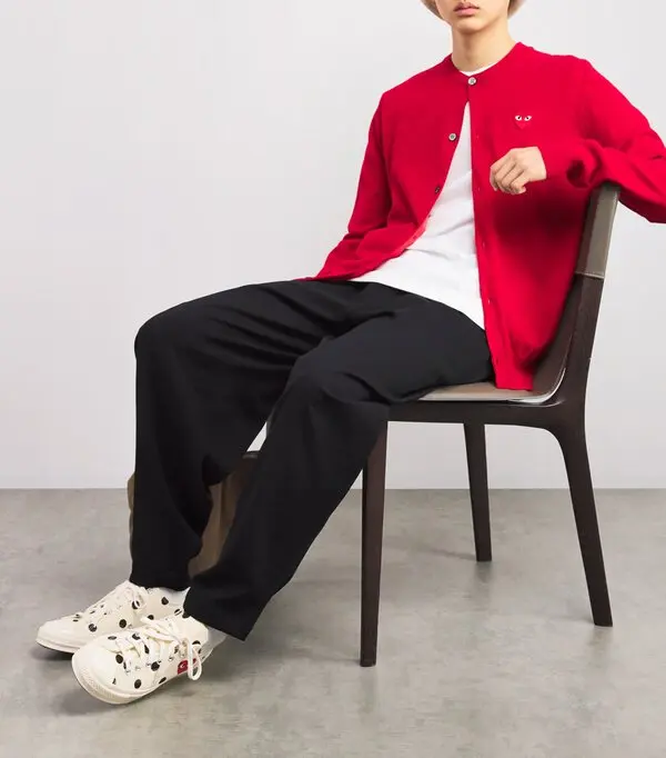 Play Comme Des Garcon X Converse Polka Dot Heart Chuck Taylor All Star '70 Low-top Sneakers - Ivory