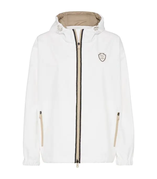 Brunello Cucinelli Nylon Hooded Jacket - White