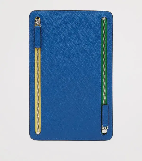 Smythson Panama Leather Multi-zip Travel Wallet