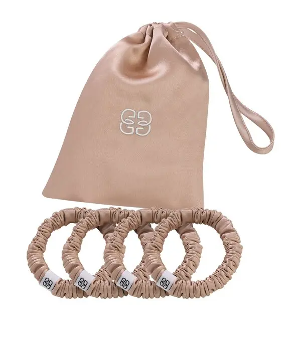 Gingerlily Silk Scrunchies - Beige