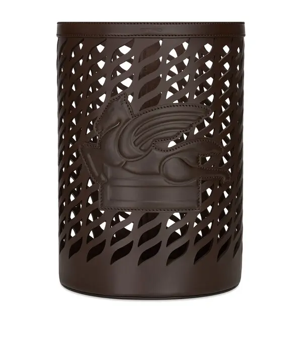 Etro Leather Drill Bin - Brown