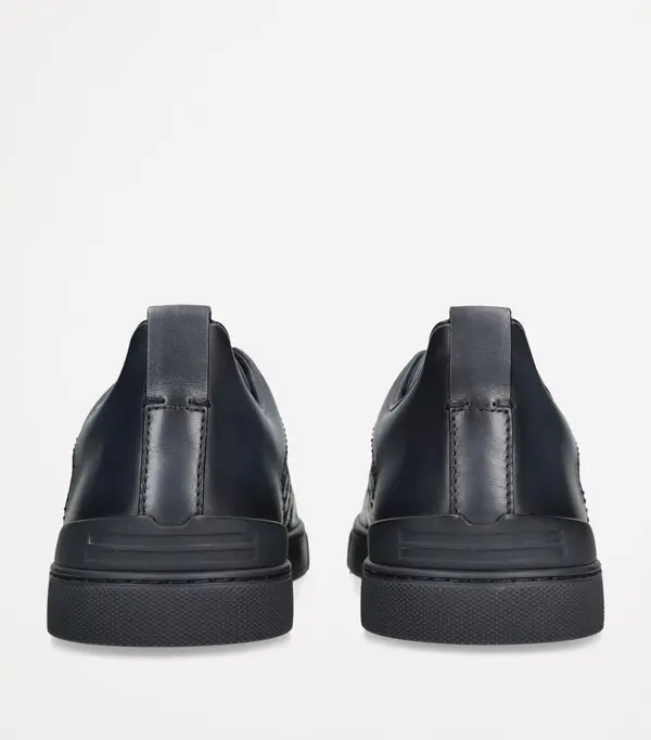 Zegna Crocodile-panel Triple Stitch Sneakers