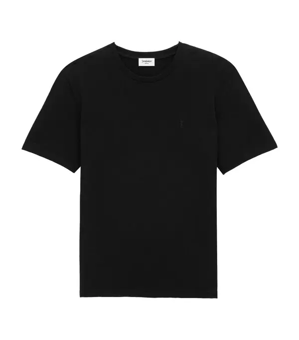 Saint Laurent Cotton Cassandre T-shirt - Black