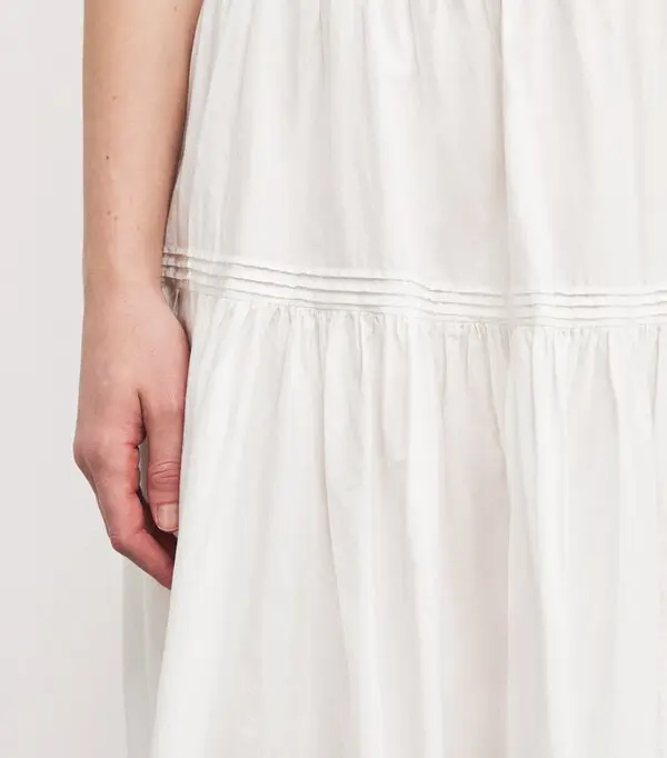 DÔEN Organic Cotton Sebastiane Midi Skirt - White