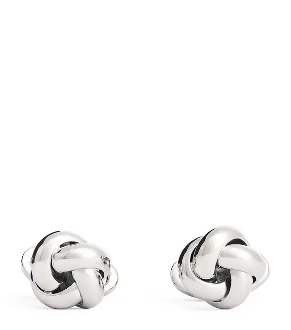 BABETTE WASSERMAN LONDON Rhodium-plated Metal Knot Cufflinks - Silver