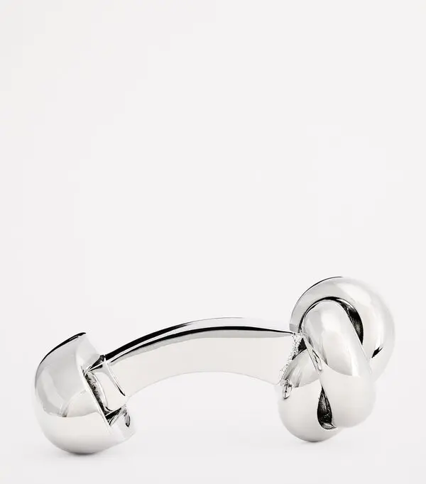 BABETTE WASSERMAN LONDON Rhodium-plated Metal Knot Cufflinks