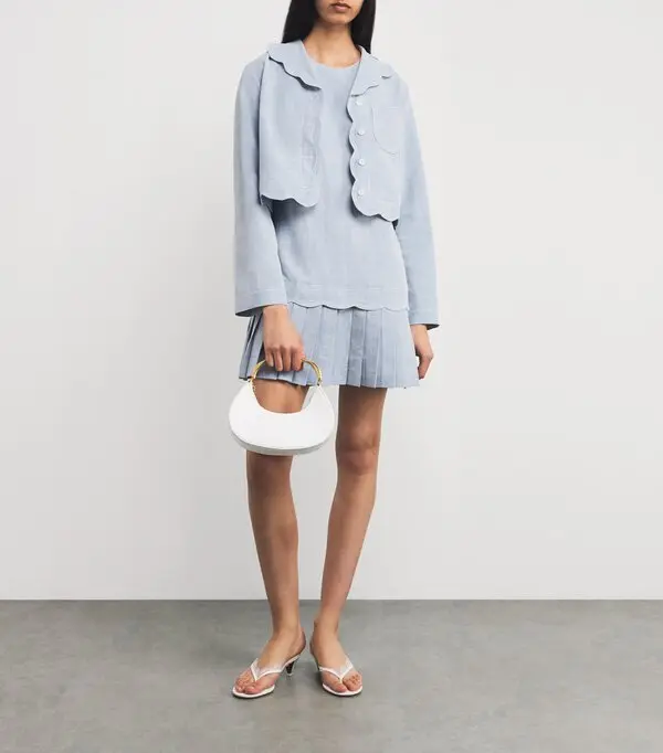strapless open back dress T-Tahari Pleated Denim Shirt Dress – Elie Tahari main image 1