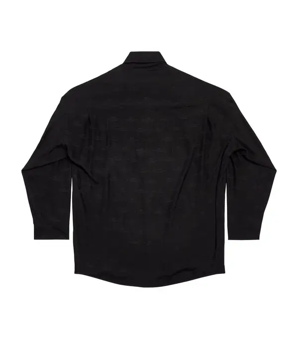 Balenciaga Silk Logo Print Shirt