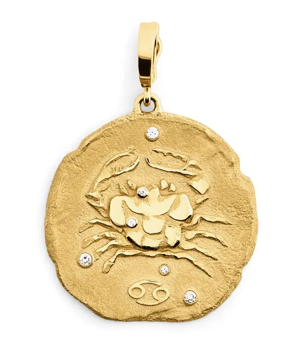 AZLEE Cancer Coin Charm - Gold