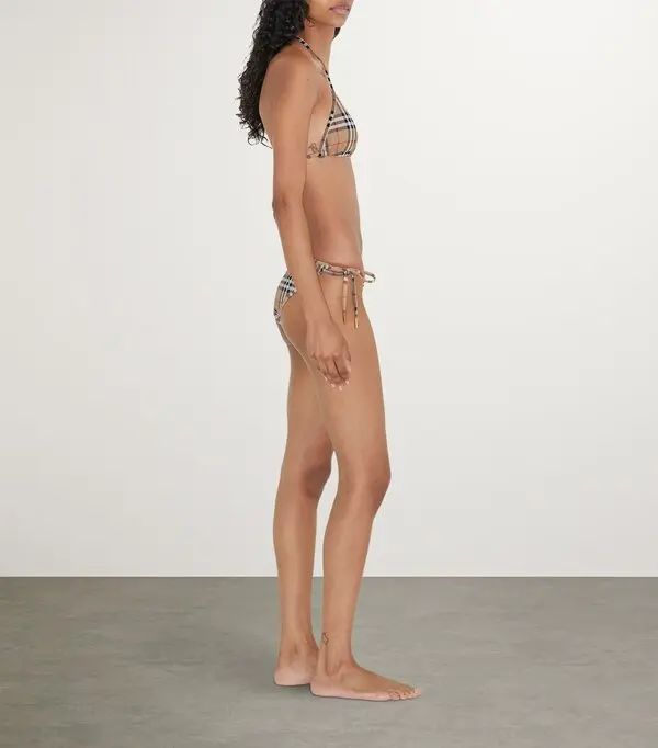 Burberry Check Triangle Bikini - Beige