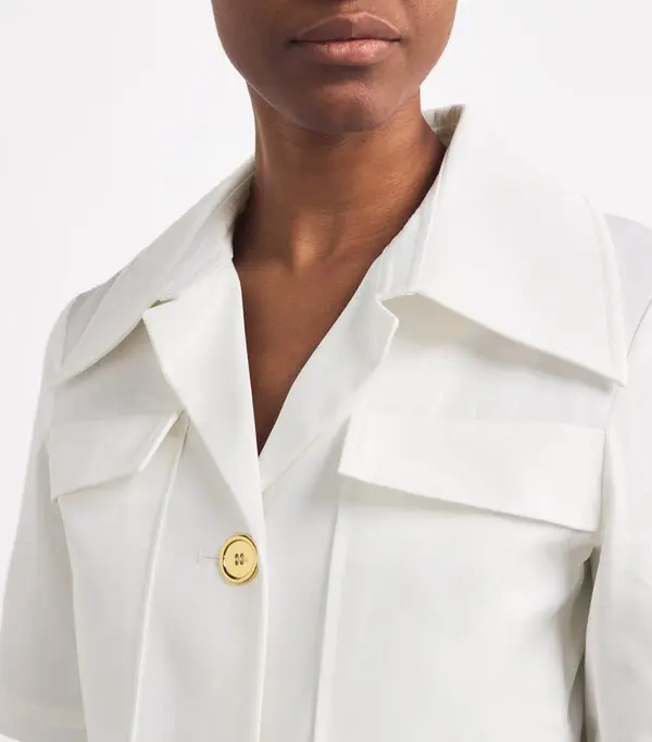 PATOU Cotton Gabardine Cropped Jacket
