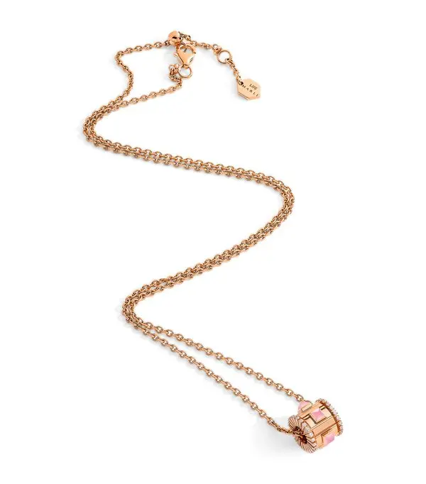MARLI NEW YORK Diamond And Quartzite Life Pendant Necklace - Rose Gold