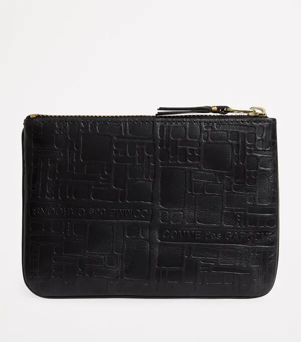 Comme Des Garçons Leather Embossed Pouch