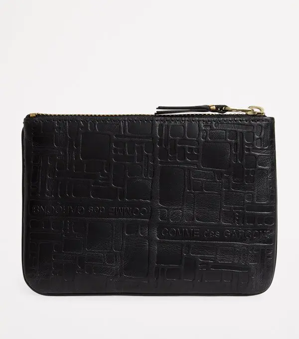 Comme Des Garçons Leather Embossed Pouch