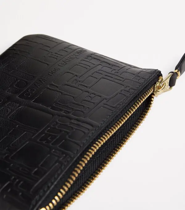 Comme Des Garçons Leather Embossed Pouch