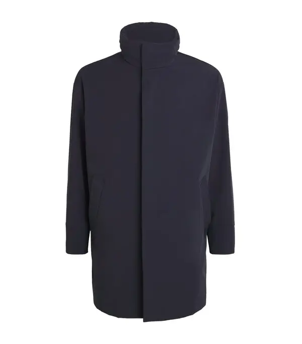 Giorgio Armani Padded Pea Coat - Blue