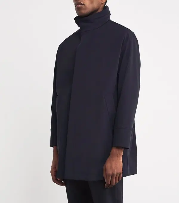 Giorgio Armani Padded Pea Coat - Blue