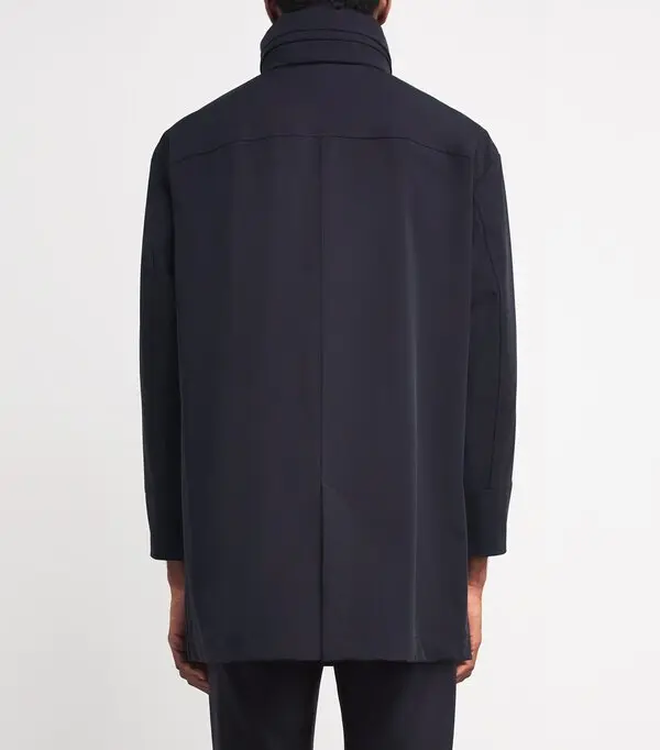 Giorgio Armani Padded Pea Coat - Blue