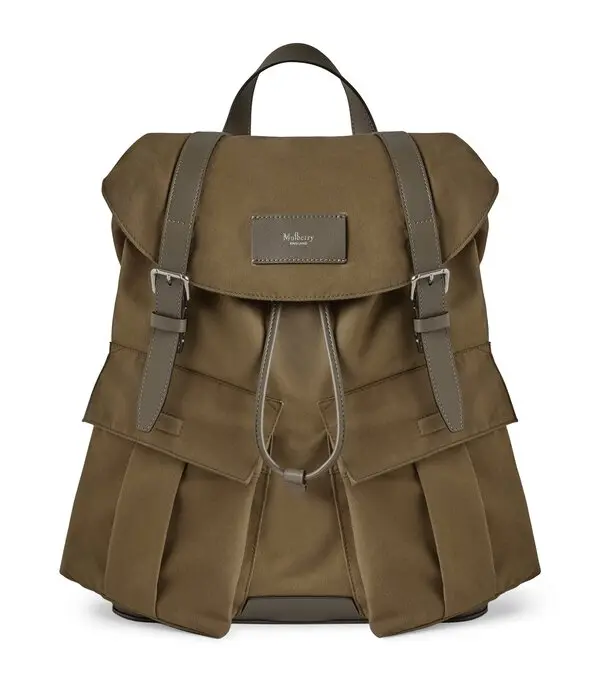 Mulberry Waxed Cotton Heritage Backpack - Green