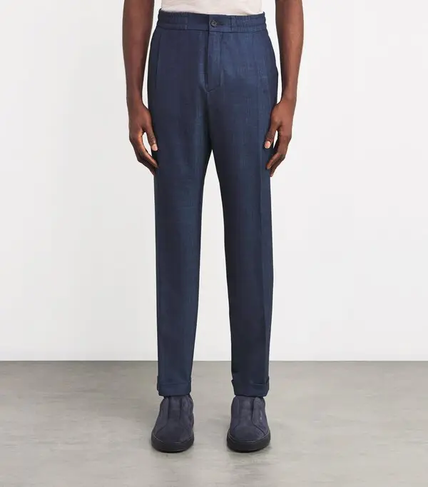 Paul & Shark Wool Blend Pleated Trousers