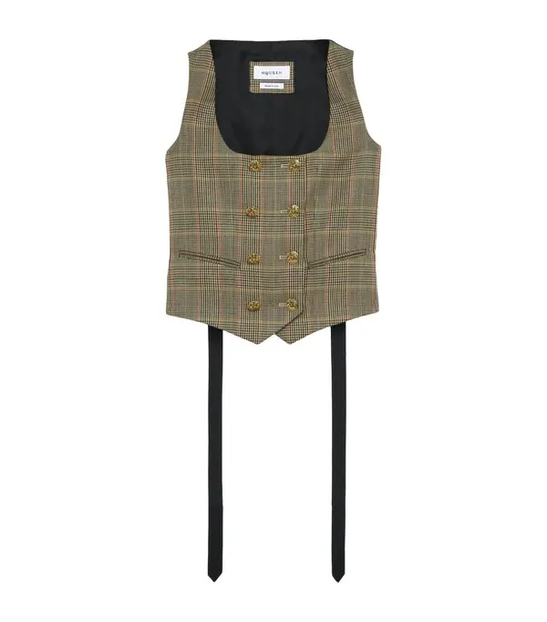 Alexander McQueen Wool Double-breasted Waistcoat - White