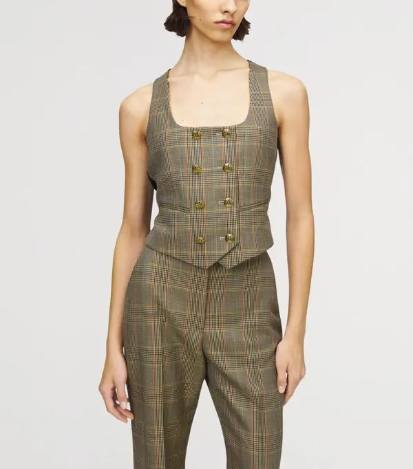 Alexander McQueen Wool Double-breasted Waistcoat - White