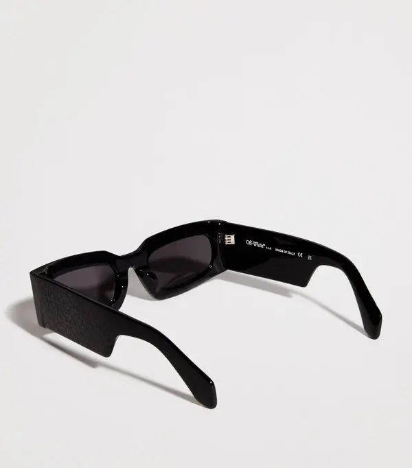 Off White Cary 52MM Black Rectangle Sunglasses Signature Logo NWT Off-White Cary Rectangular Sunglasses | ShopSimon main image 3