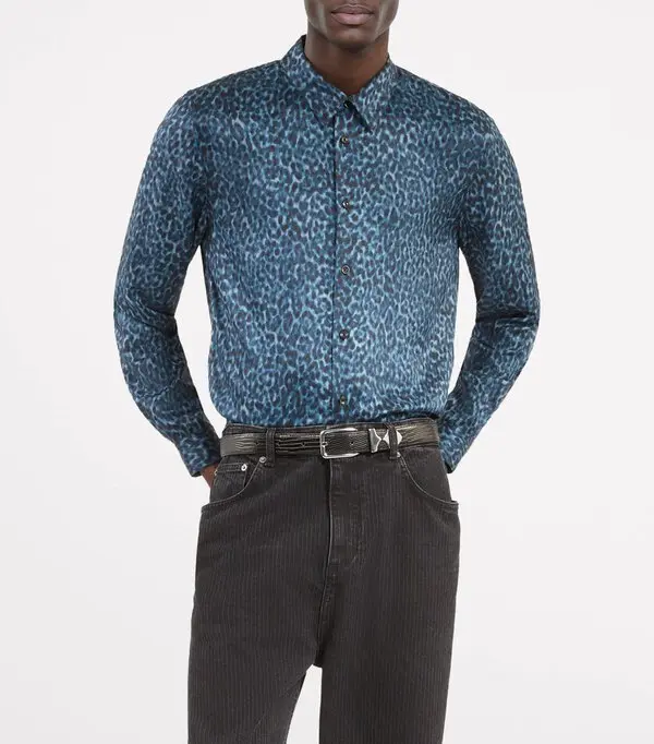 The Kooples Croc-Embossed Leather Belt In Black - 40% Off  display picture 3