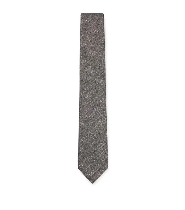 BOSS Silk Mouliné Neck Tie - Green