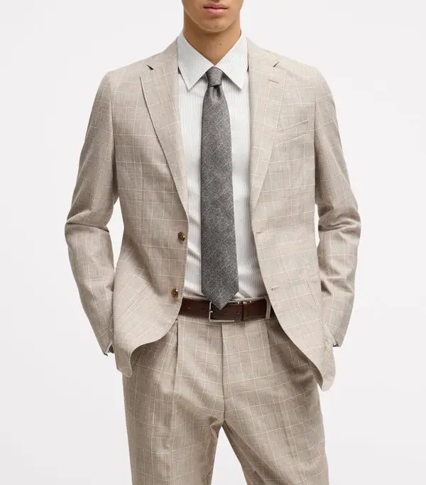 BOSS Silk Mouliné Neck Tie - Green