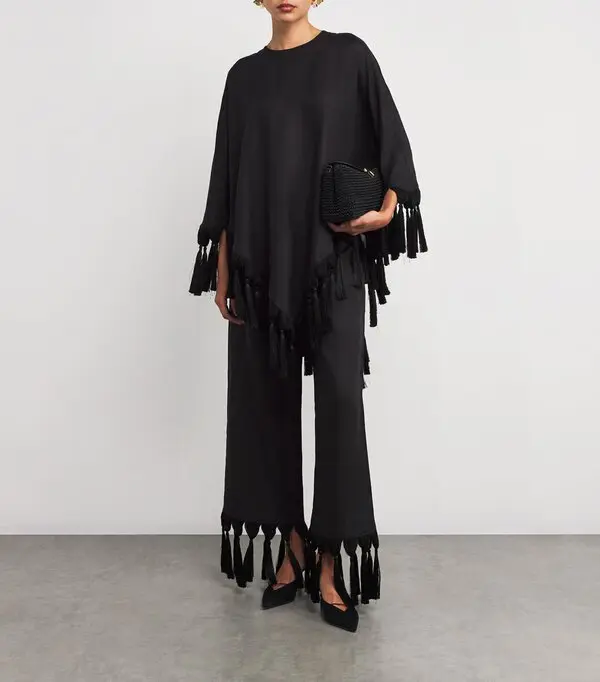 TALLER MARMO Linen Fringe-trim Marlino Trousers