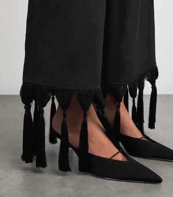TALLER MARMO Linen Fringe-trim Marlino Trousers