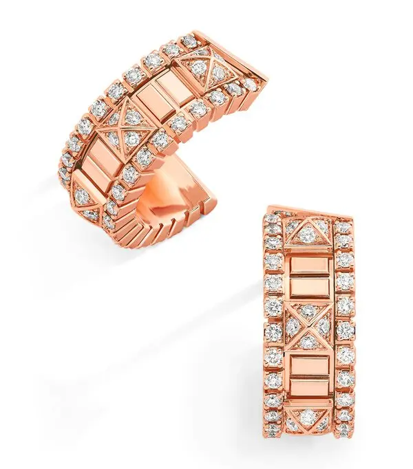 MARLI NEW YORK Mini Life Hoop Earrings - Rose Gold