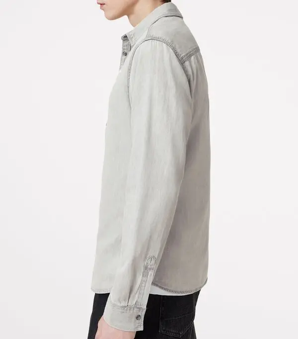 ALLSAINTS Denim Gleason Shirt - Grey