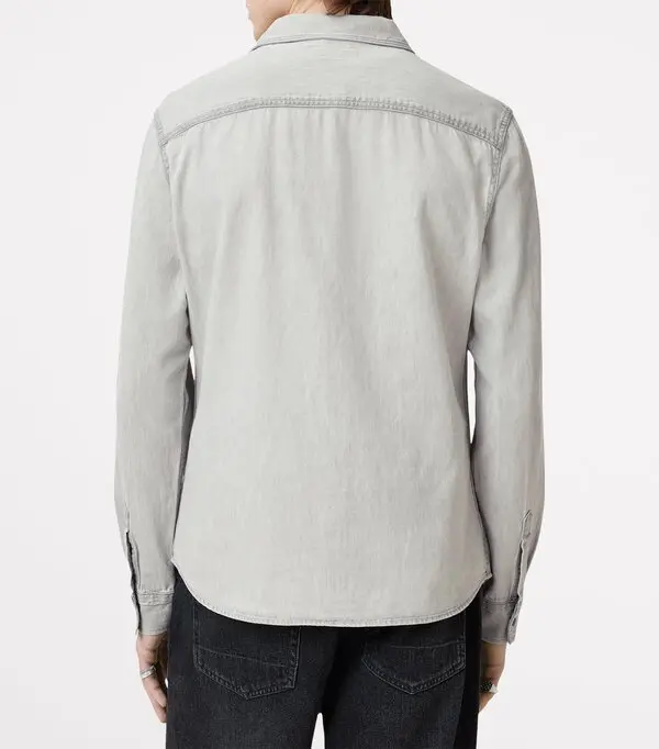 ALLSAINTS Denim Gleason Shirt - Grey