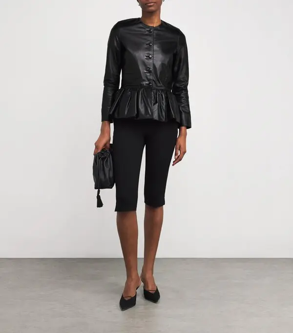 LIBEROWE Peplum Leather Jacket