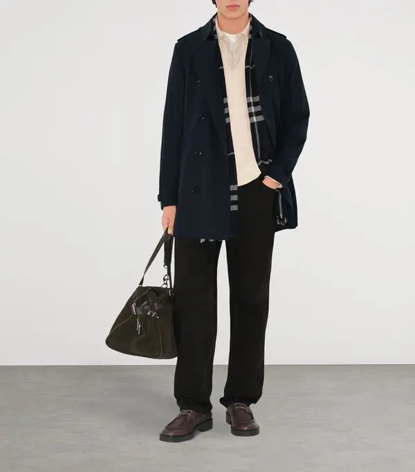Burberry The Kensington Heritage Trench Coat - Blue