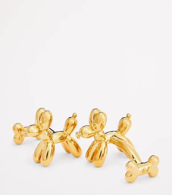 BABETTE WASSERMAN LONDON Plated Balloon Dog Cufflinks
