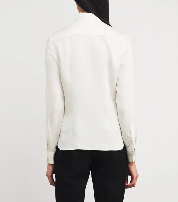 Theory Silk Georgette Fitted Shirt